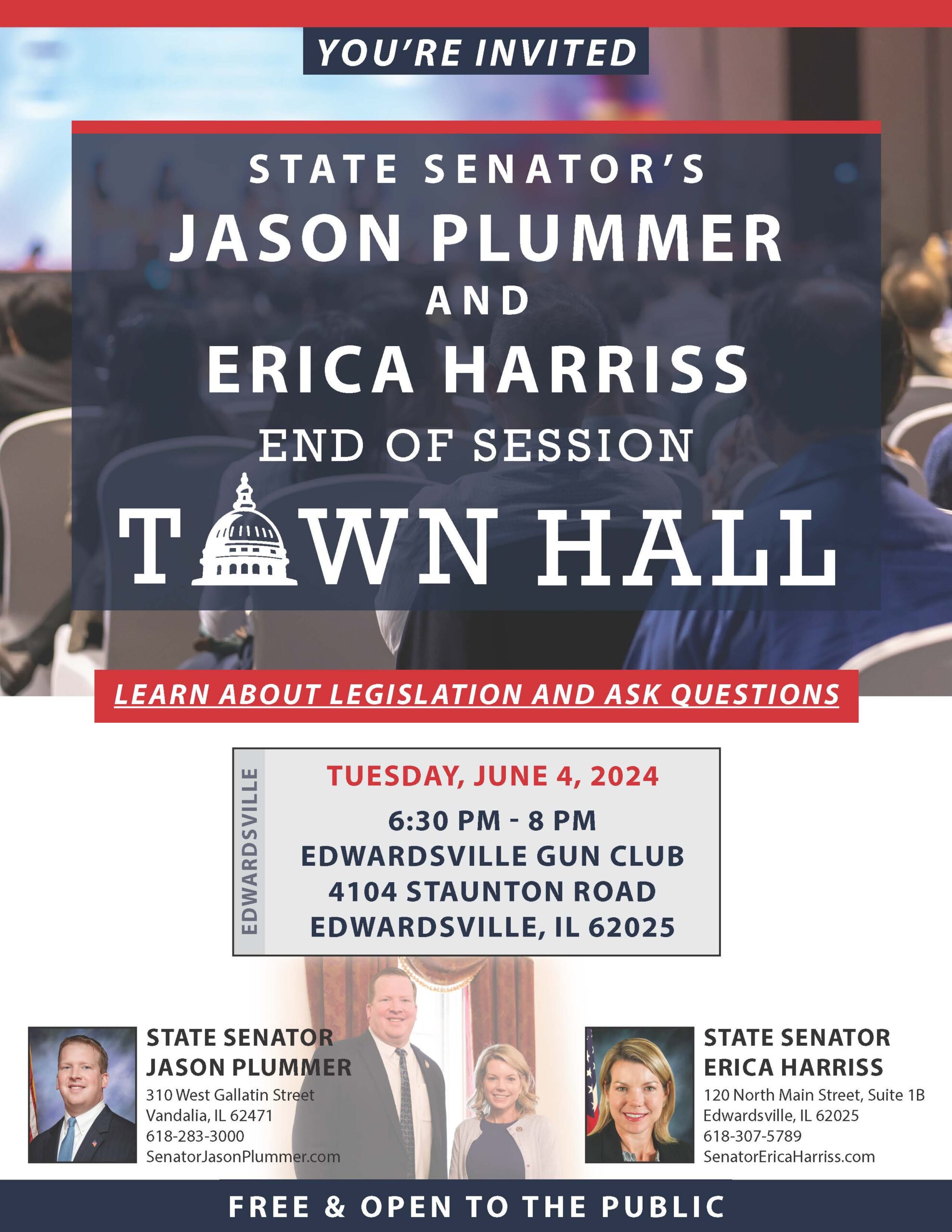 Senator's Jason Plummer and Erica Harriss End of Session Town Hall ...